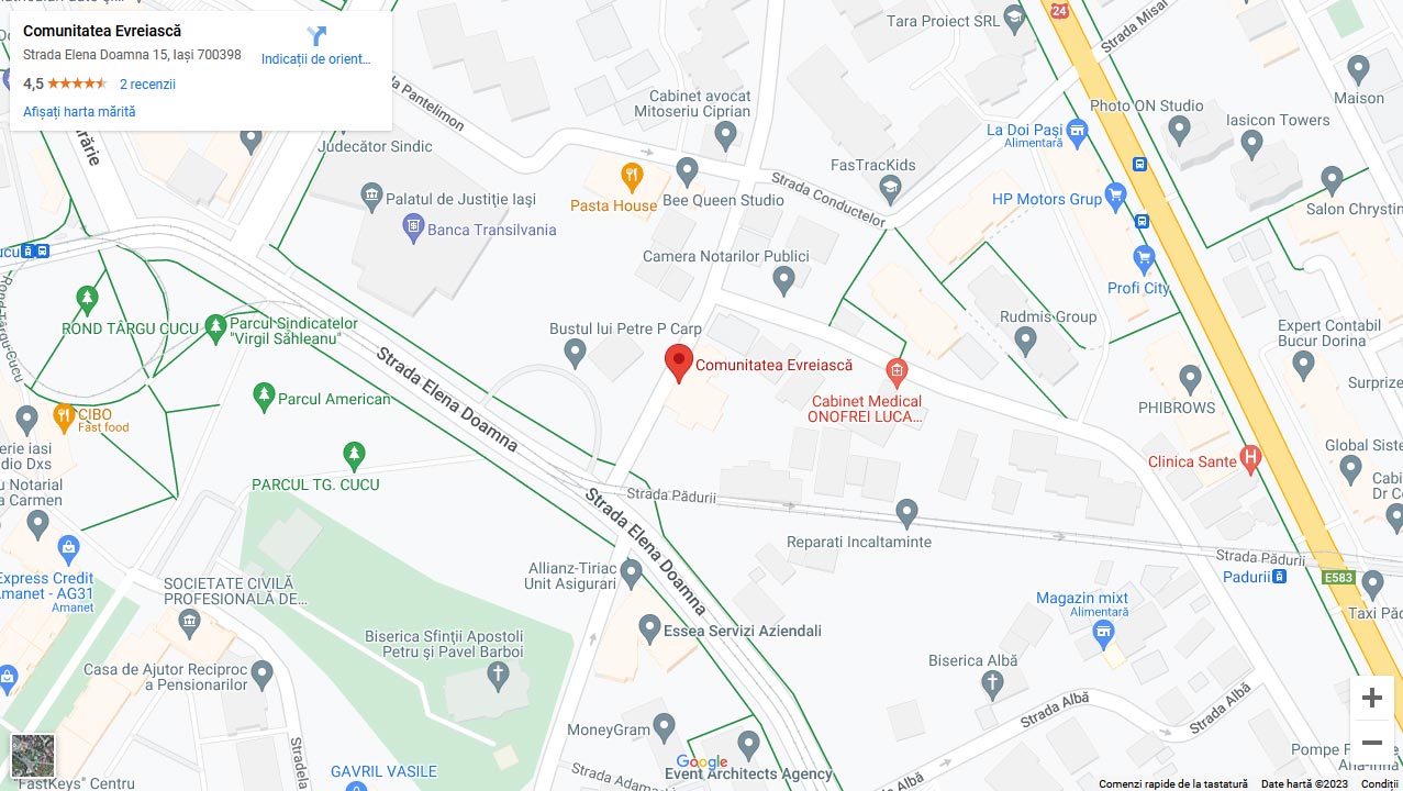 Contact – Comunitate Evreilor Iași